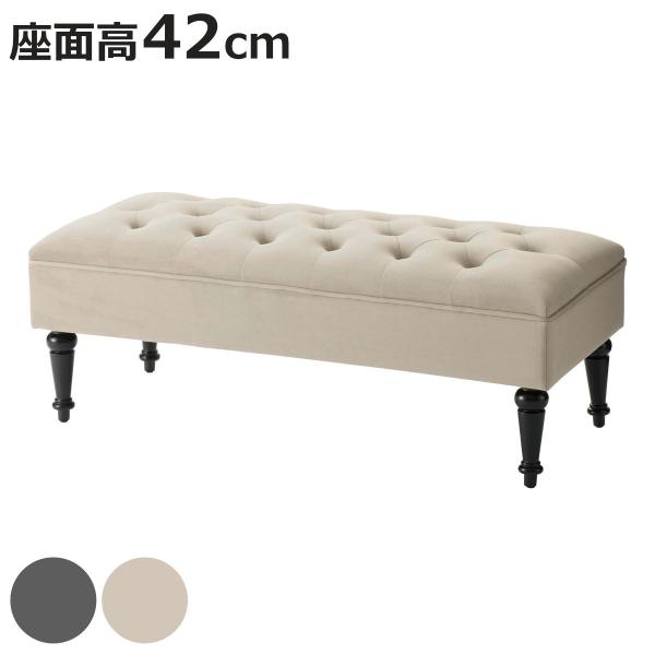 サイズ/約幅108×奥行48×高さ42cm重量/約8.2kg内容量/1脚材質/木フレーム、Sバネ、ポリエステル、天然木(ラバーウッド)、ラッカー塗装種類/グレー、ベージュ生産国/中国製耐荷重/約80kg組立状態/お客様組立品梱包サイズ/約1...