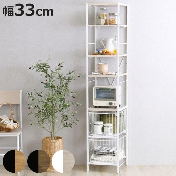 サイズ/約幅33×奥行40.7×高さ170.4cm重量/約14kg内容量/1台材質/構造材：パーチクルボード、スチールフレーム表面加工：粉体塗装板部表面：PVC種類/シャビーオーク、ウォールナット、ホワイトオーク生産国/中国製アジャスター/...