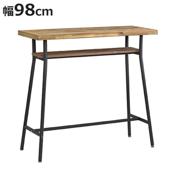 サイズ/約幅98×奥行38×高さ92cm重量/約16kg内容量/1台材質/天板：MDF、メラミン貼りエッジ：アカシア（ラッカー塗装）脚：スチール耐荷重/約30kg組立状態/お客様組立品梱包サイズ/テーブル：約幅99×奥行41×高さ17cmお...