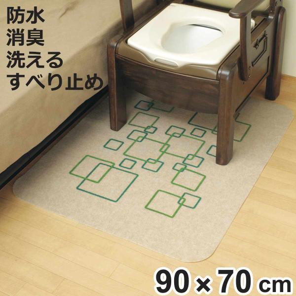 サイズ/約幅90×奥行70×高さ0.4cm重量/約410g内容量/1枚材質/表面：ポリエステル(カテキン入り)裏面：ポリエチレン生産国/日本製洗濯/洗濯機使用可能乾燥機/使用不可滑り止め/加工あり●床をしっかり守る防水仕様 のポータブルトイ...
