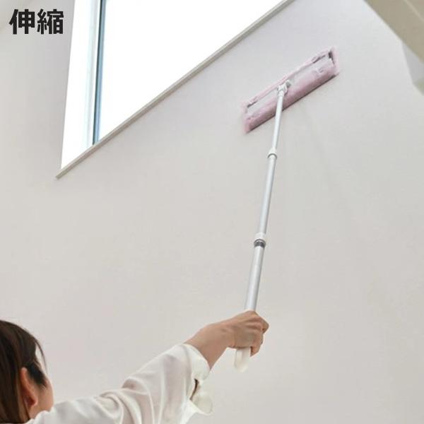 サイズ/約幅27×奥行10×高さ108cm全長：約58〜108cm重量/約308g内容量/1個材質/ヘッド：ABS樹脂パッド：EVA樹脂柄：アルミ生産国/中国製●四角いソフトなスポンジパッドを採用したフローリングワイパーです。●約30×20...