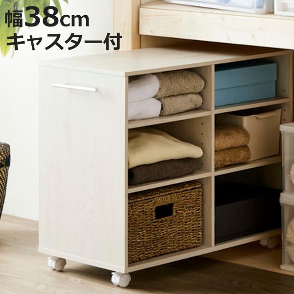 サイズ/約幅38×奥行75.2×高さ65cm重量/約17.2kg内容量/1台材質/本体：プリント化粧繊維板生産国/ベトナム製キャスター/付き耐荷重/約30kg棚板1枚あたり耐荷重/約5kg組立状態/お客様組立品梱包サイズ/82×41×10c...