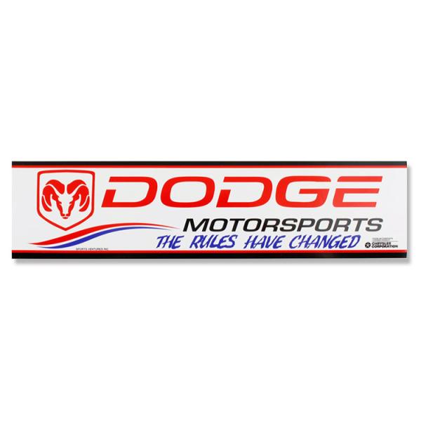 【スペック】商品名：レーシングデカール 「Dodge Motor Sports / ダッジモータースポーツ」サイズ：高さ7.3×幅30cm素材：ビニル製 その他：ダッジオフィシャルグッズ