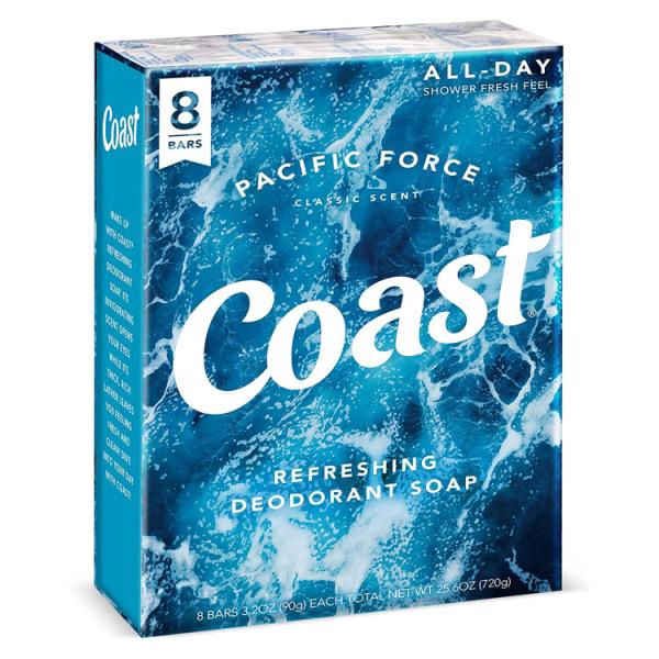 【スペック】品名：COAST コースト石鹸（クラシックセント）113g×8個パック内容量：113ｇ× 8個ブランド：COAST コースト生産国：アメリカ合衆国
