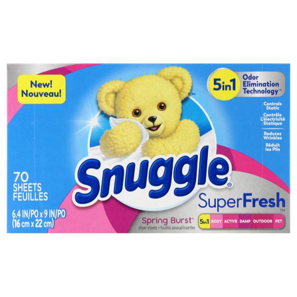 【スペック】商品名：スナッグル シート柔軟剤 スーパーフレッシュ スプリングバースト内容量：70枚ブランド：スナッグル Snuggle発売元：HENKEL原産国：アメリカ合衆国【注意事項】パッケージデザインは予告なく変更になる場合がございま...
