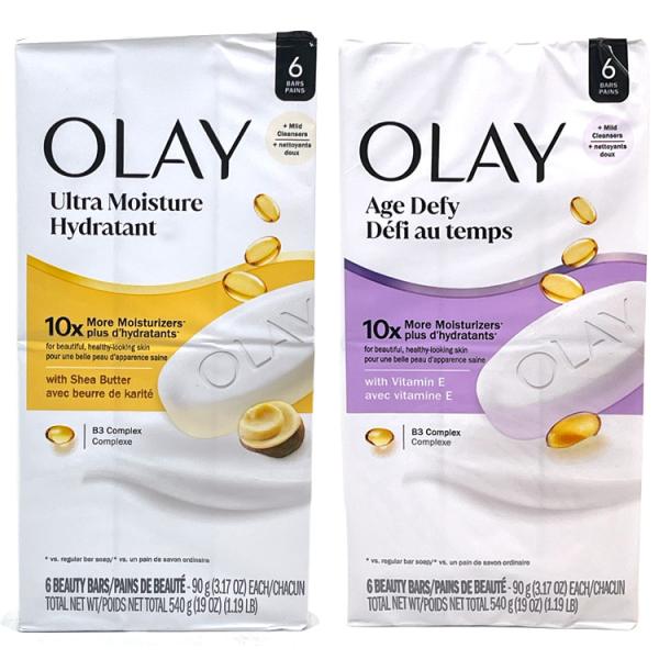 【スペック】<br>品名：OLAY オレイ 化粧石鹸<br>内容量：90g×6個（540g）<br>表示成分：<br>(シアバター)ラウロイルメチルイセチオン酸ナトリウム、パラフィン、ココグリ...