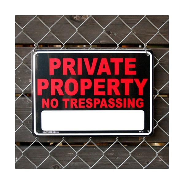 【スペック】サイズ：高さ25.5 ×幅 35.5cm 素材・成分：プラスチック メーカー：HOLLYWOOD SIGN CO.原産国：中国Plastic Message Sign Board / PRIVATE PROPERTY