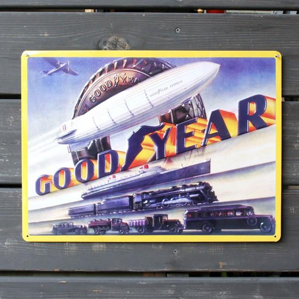 【商品スペック】素材：メタル製サイズ：縦31×横42.5cmブランド：グッドイヤー その他：グッドイヤー オフィシャルグッズ