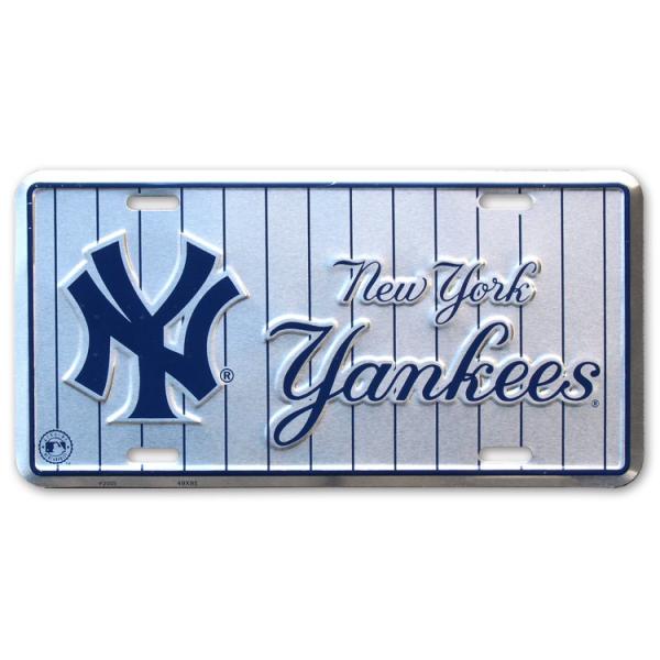 【デザイン】Yankees ニューヨーク・ヤンキース（シルバー）アメリカンリーグ東地区を代表するメジャーリーグ屈指の名門球団。ワールドシリーズ出場40回、優勝27回という数字はいずれもMLB歴代最多。縦じまデザインのヤンキース看板。【スペッ...