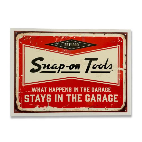 【スペック】商品名：Snap-on スナップオン デカール  STAYS IN THE GARAGEサイズ：縦10.8×横15.2cm 素材：ビニルブランド：Snap-on スナップオン