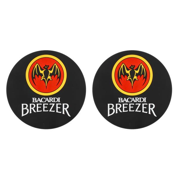 【スペック】品名：ラバーコースター 2枚セット 「BACALDI BREEZER バカルディ」サイズ：直径9.4×0.3cm素材：ラバー