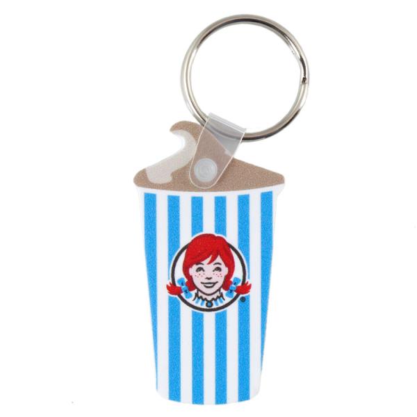 【スペック】商品名：ラバーキーチェーン WENDY'S ウエンディーズ カップデザインサイズ：高さ8.4×幅3.7×奥行3.5mm（リング含む全体サイズ）素材：ラバーブランド：WENDY'S ウエンディーズ