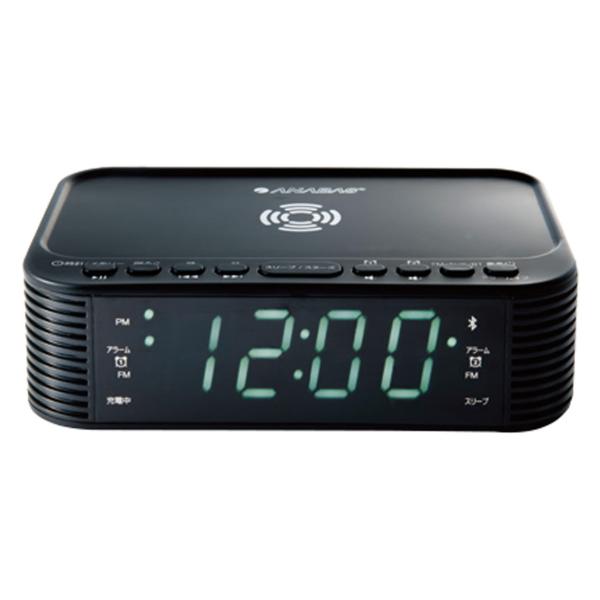 ワイヤレススマホ充電、FMラジオ、Bluetooth、目覚まし時計の1台4役！！素材： ABS機能、性能： ワイヤレス充電（USB端子同時使用可）・時計・FMラジオ（ワイドFM対応）・Bluetooth・スリープ・スヌーズ・FMラジオプリセ...