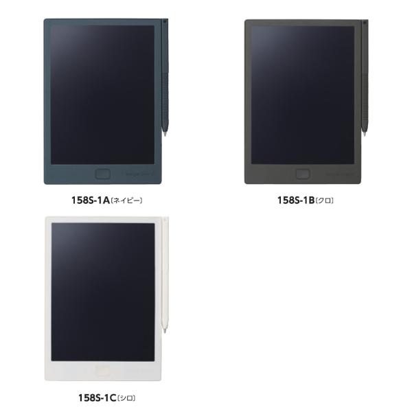 スイスイ書いてパッと消せるA6手帳サイズの電子メモパッド。背面には冷蔵庫などに貼付け可能なマグネット付きや14cmまで測れる便利な定規付き。素材： ABS機能、性能： 感圧式・約3万回画面消去・電池交換可・背面マグネット&amp;定規付き・...