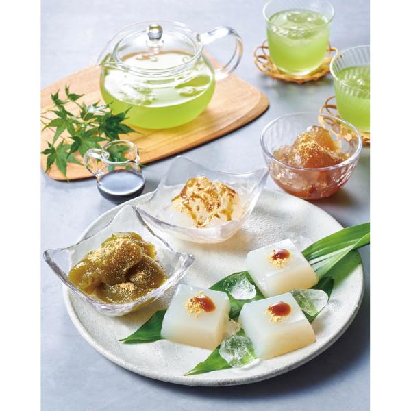 京都北野天満宮の傍の胡麻豆腐専門店京五山の人気商品、わらび餅とくずもちの詰合せ。モチモチとした食感と各種素材の良さをそのまま味わい下さい。添付の黒糖蜜、きな粉をかけると甘さが際立ち、濃厚な味わいになります。付属品、セット内容： わらび餅（プ...