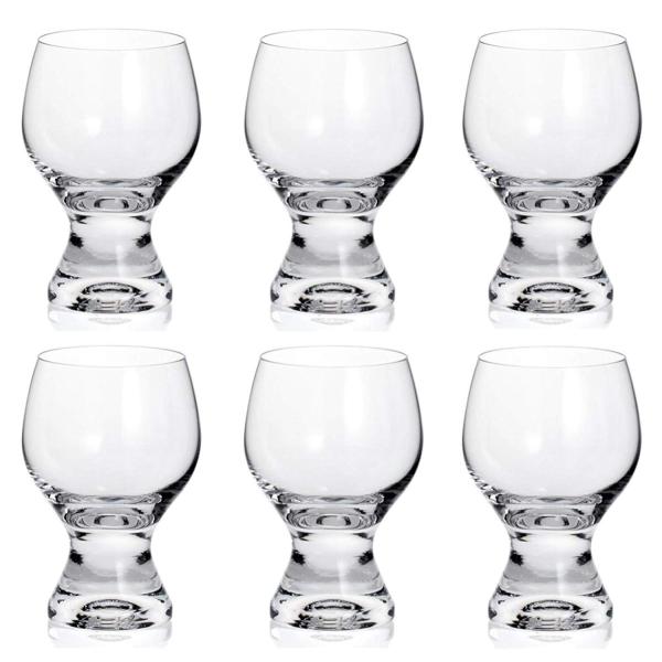 ステム（脚）が短く安定感のあるグラスです。柔らかい曲線を持った「ジーナ」シェイプはボヘミアングラスのロングセラー。安定感があるので使いやすく、ワイン以外にジュースやお茶、アイスコーヒーなどタンブラーとして、またアイスクリーム等デザートグラス...