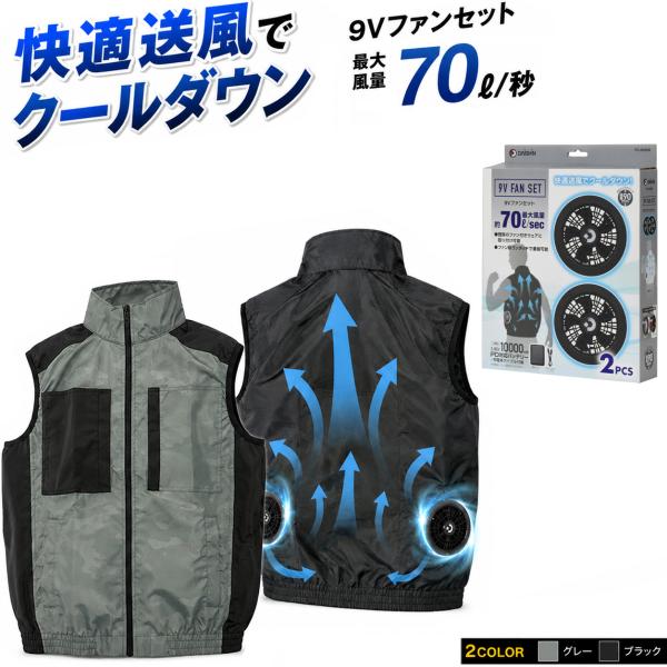 〜特徴〜●最大風量70L／秒の快適送風でクールダウン●既存のファン付きウェアに取付け可能●ファンはワンタッチで簡単に着脱可能届出事業者名：株式会社大進PSマークの種類：PSE