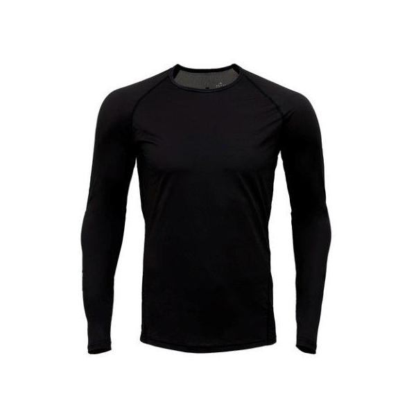 【氷撃α】冷感シャツ長袖クルーネック ブラック Lサイズ 25151631 フリーズテック