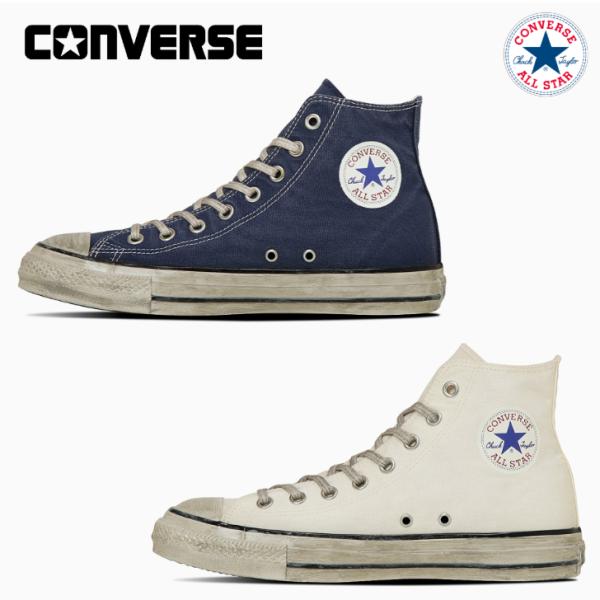 オールスター エイジドのカラーアレンジモデルです。洗い加工とブリーチ加工を施したキャンバス素材をアッパーに採用。さらにテープとシューレースに汚し加工を施すことで、履き込んだような雰囲気を表現。カラーはレトロ感のあるフェイデッドネイビー、スノ...