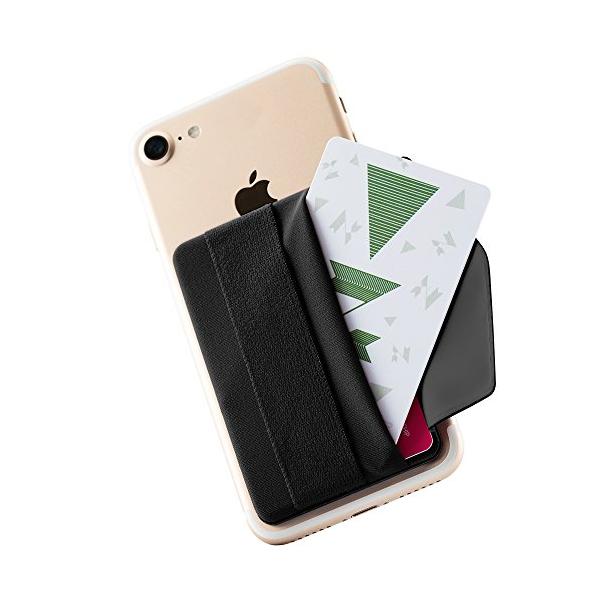 カラー：ブラック安全性強化カード入れ: Sinji Pouch B-FLAPはスマホ背面に貼り付けるsuicaカードホルダーでカーバがあってIDかーど・クレジットカードの個人情報漏出を防ぎます。また、スマホストラップの機能がついてるのでスマ...