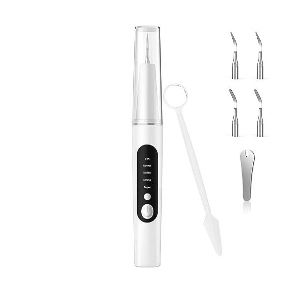 ご注意製品の電源を入れた後、目で振動数を観察することはできません。必ず歯やセラミック、金属製品に触れた後、製品が明らかに振働します。5段階調整ソフトモード、スタンダード、ミドル、ストロング、スパーストロング、実際の状況に応じて、モードを選択...