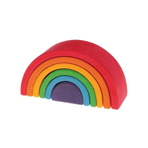 木のおもちゃ 知育玩具 木の玩具 木製玩具 男の子 出産祝い 誕生日 プレゼント 1歳 2歳 3歳 指先知育 ごっこ遊び ギフト クリスマスドイツ　GRIMM'S グリムス社　アーチレインボー小　虹色トンネル です。虹色のアーチ型積木です。...
