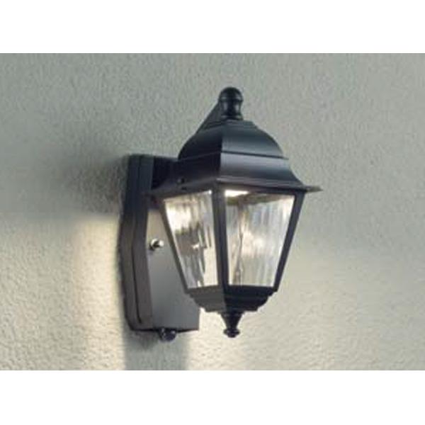 ●電球色　2700K・Ra85●人感センサー マルチタイプ●LED内蔵●LED 7.5W●白熱灯60W相当●アルミダイカスト 黒塗装●ガラス 透明（波目模様）●巾155 高295 出225mm 1.6kg●16VA●点灯照度調節機能付（暗・...