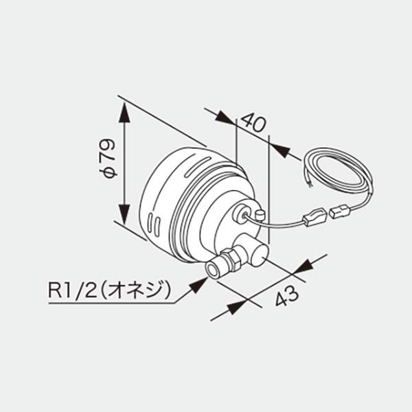 【0704193】ノーリツ ふろアダプターDX-F型-R 部材 熱源機関連 【NORITZ】※品番にて注文をさせていただきます。メーカーにて品番の確認をお願いいたします。画像はイメージです。浴槽穴開け寸法はφ50mmです。●対応機種：GQ-...