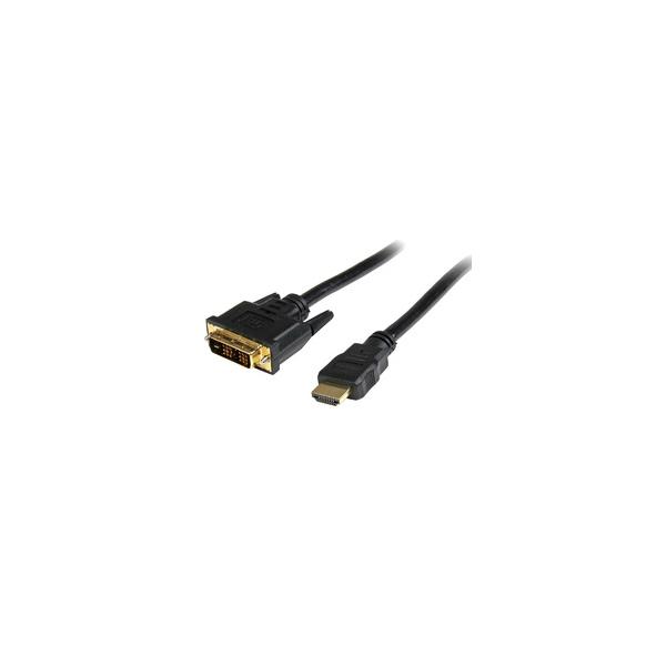 【5m、ブラック。HDMI対応の映像出力機器をDVI-Dディスプレイに接続、またはDVI-D映像出力機器からHDMI対応ディスプレイへ接続】 検索キーワード:ＳｔａｒＴｅｃｈ．ｃｏｍ ケーブル|HDMIケーブル メーカー型番:HDDVIMM5M