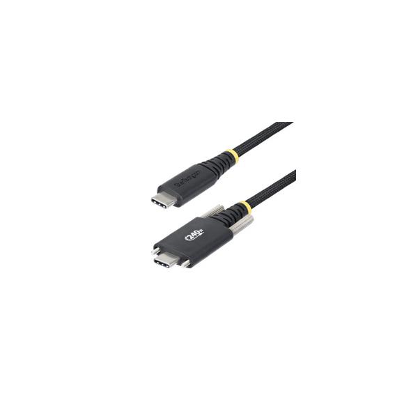 【3m、ブラック、USB 2.0、240W 5A PD EPR対応、USB-認証品。ナイロン編組構造の柔軟なUSB-Cケーブルにねじ式ロックを装備】 検索キーワード:ＳｔａｒＴｅｃｈ．ｃｏｍ ケーブル|USBケーブル メーカー型番:S2CE...