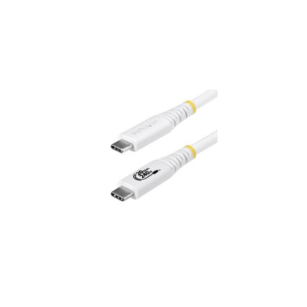 【2m、ホワイト。USB4対応デバイスへ最大20Gbpsの高速データ転送と最大240W PD充電を実現するUSB-IF認証USB-Cケーブル】 検索キーワード:ＳｔａｒＴｅｃｈ．ｃｏｍ ケーブル|USBケーブル メーカー型番:CC2M20G...