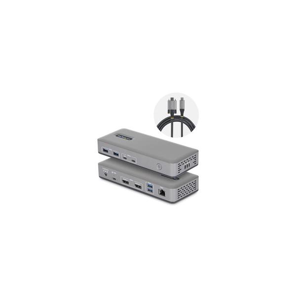 【100W PD、LANポート搭載。DisplayPort映像出力に対応した2画面表示と、USB-A/USB-Cポートを備えたUSB-Cドッキングステーション】 検索キーワード:ＳｔａｒＴｅｃｈ．ｃｏｍ インターフェイス|統合インターフェイ...