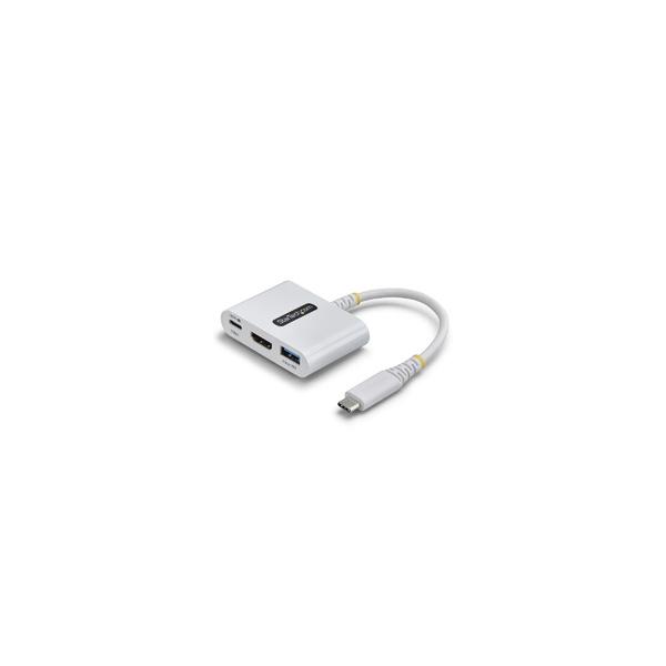 【ホワイト。4K60Hz HDMIディスプレイ接続、USB-A 5Gbps、USB-C 5Gbps対応140W PDパススルー搭載。場所を問わず作業環境を構築可能】 検索キーワード:ＳｔａｒＴｅｃｈ．ｃｏｍ インターフェイス|統合インターフ...