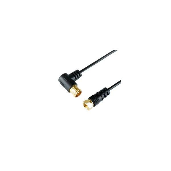 【細くしなやかなケーブルが配線を楽にします】 検索キーワード: HORIC 極細アンテナケーブル 2m ブラック BS/CS/地デジ/4K8K放送対応 F型差込式/ネジ式コネクタ L字/ストレートタイプ HAT20-251LSBK|ホーリッ...