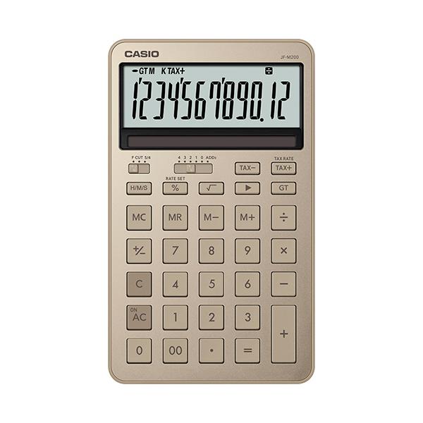 【機器 ＞ オフィス機器 ＞ 電卓。】 検索キーワード:カシオ計算機（CASIO）|CASIO 情報家電・AV機器|　 メーカー型番:JF-M200-GD-N JFM200GDN