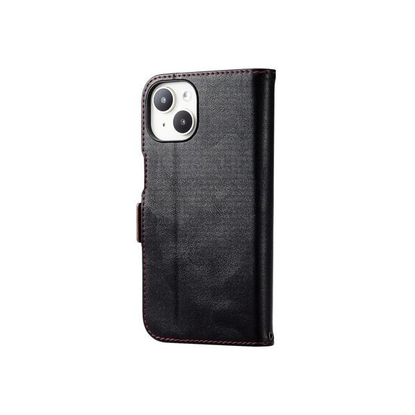 【対応機種：iPhone 15 。セット内容：ケース本体×1 。材質：ケース本体:合成皮革、TPU(熱可塑性ポリウレタン)、磁石 。カラー：ブラック。】 検索キーワード:エレコム|ELECOM モバイルアクセサリー（ケース／カバー）|　 ス...