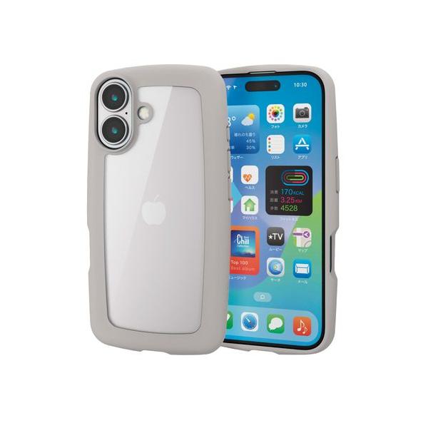 【対応機種：A 。セット内容：ケース本体×1、ストラップホールシート(1つ穴・半透明タイプ)×1 。】 検索キーワード:エレコム|ELECOM モバイルアクセサリー（ケース／カバー）|　 スマホケース iPhone16 メーカー型番:PM-...