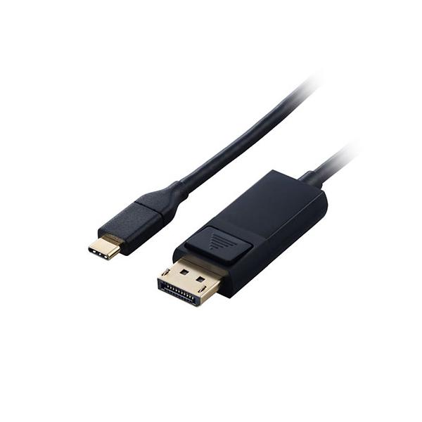 【DisplayPort(TM)ポート搭載のディスプレイなどに映像を出力できる変換ケーブルです。USB Type-C(TM)ポート搭載パソコンなどの映像信号を、DisplayPortポート搭載ディスプレ】 検索キーワード:エレコム|ELEC...