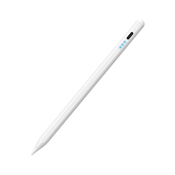 【エレコム株式会社。タッチペン/充電式/iPad専用/パームリジェクション対応/傾き検知/磁気吸着/USB-C充電/急速充電/ペン先交換可能/ホワイト】 検索キーワード:エレコム|ELECOM モバイルアクセサリー|スタイラス（モバイル） ...