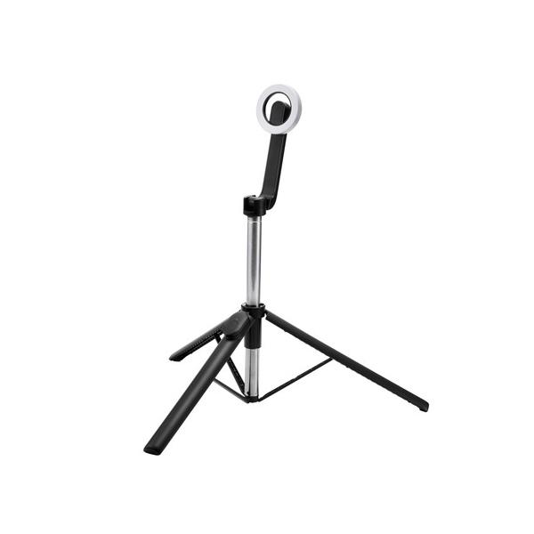 【材質：三脚:ステンレス・ABS、リモコン:ABS、メタルプレート:鉄 ■外形寸法：W約60mm×D約51mm×H約271mm  ■最大地上高：約1710mm(三脚として使用時) ■】 検索キーワード:エレコム|ELECOM モバイルアクセ...