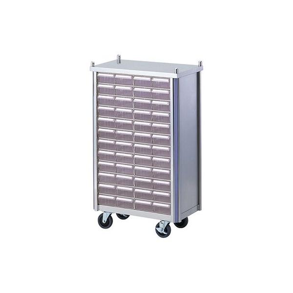 【与薬カート 48人用/オープンタイプ 620×360×1028mm (1台)】 検索キーワード:アズワン 投薬|投薬器具類 メーカー型番:0-9968-02 0996802