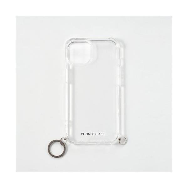 【PHONECKLACE ストラップ用リング付きクリアケース　for iPhone 15 Plus　ガンブラックチャーム】 検索キーワード:ＰＨＯＮＥＣＫＬＡＣＥ モバイルアクセサリー（ケース／カバー）|　 スマホケース iPhone15 ...
