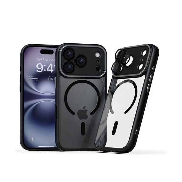 【レンズガード一体型MagSafe対応クリアケース for iPhone 17 Pro ブラック】 検索キーワード:ｍｉａｋ モバイルアクセサリー（ケース／カバー）|　 スマホケース メーカー型番:MA28080i17PR