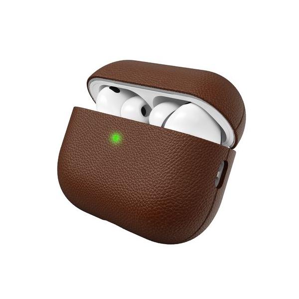 【Artisan イタリアン本革ケース for AirPods Pro 3 ナチュラルブラウン】 検索キーワード:KeyBudz モバイルアクセサリー（ケース／カバー）|　 スマホケース メーカー型番:KB28314APP3