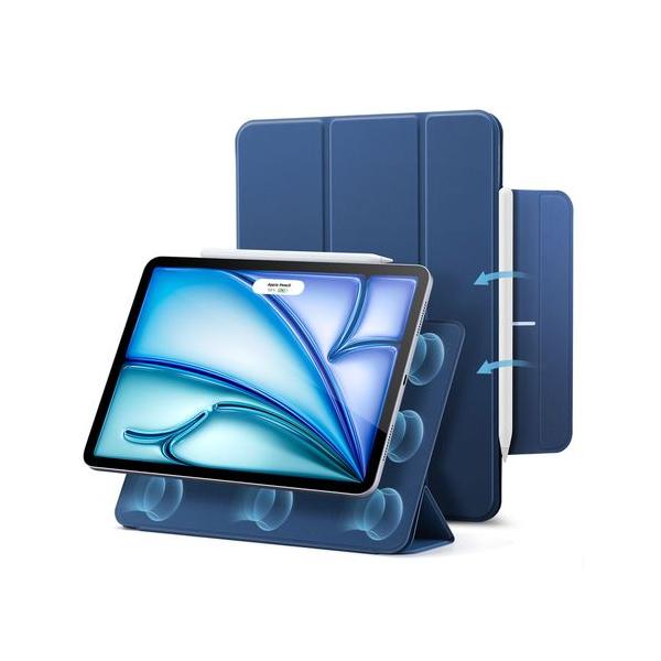 【REBOUND マグネット吸着式 Smart Folioケース iPad Air 11（M4/M3/M2/第5/4世代）ネイビーブルー】 検索キーワード:ＥＳＲ モバイルアクセサリー（ケース／カバー）|　 スマホケース メーカー型番:ES...