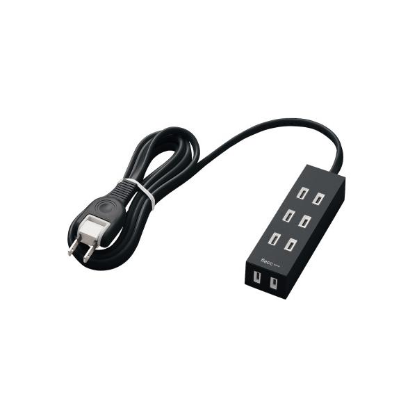 【デスクの上で冴えわたる洗練されたデザイン。】 検索キーワード: デスクの上で冴えわたる洗練されたデザイン。 TNFL012420BK|エレコム|ELECOM ファシリティ関連|電源タップ メーカー型番:T-NFL01-2420BK TNF...