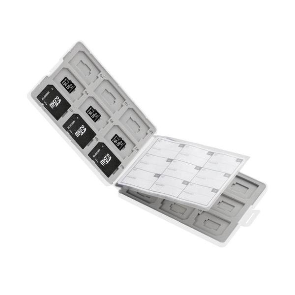 【保存しているデータの確認に便利なインデックスカード付き。】 検索キーワード: [対応機種]SD/microSD CMCSDCPP36WH|エレコム|ELECOM アクセサリー|メディアケース メーカー型番:CMC-SDCPP36WH CM...