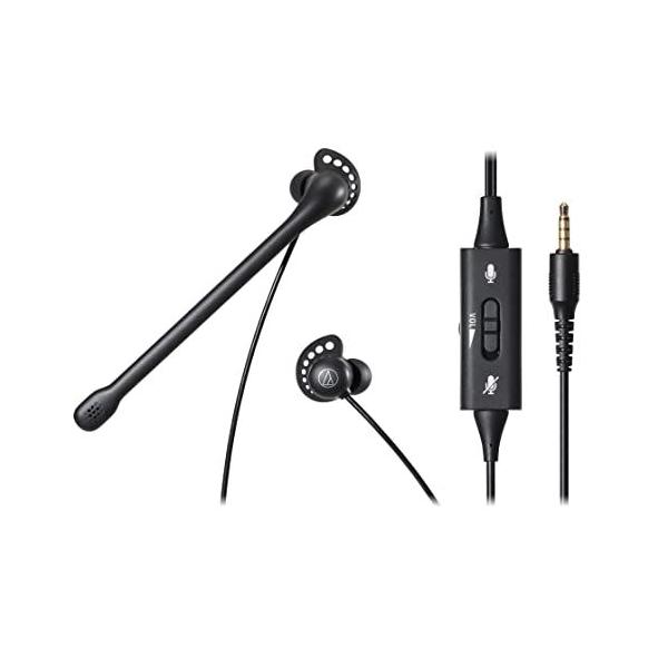 【クリアな音声で、快適に人とつながるインナーイヤー型ヘッドセット】 検索キーワード:オーディオテクニカ|Audio Technica オーディオ機器|　 メーカー型番:ATH-202COM BK ATH202COM BK