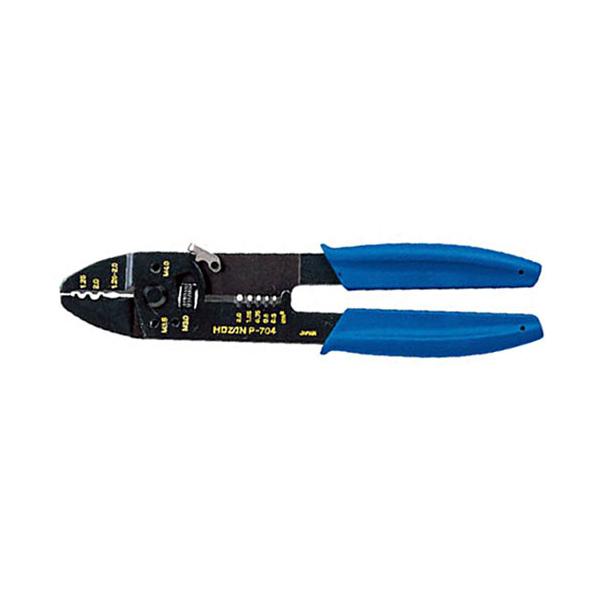 【P-704 圧着工具（裸圧着端子/絶縁被覆付圧着端子/絶縁閉端子用）【HOZAN】 ホーザン株式会社】 検索キーワード:ホーザン|HOZAN 工具類|工具 メーカー型番:P-704 P704