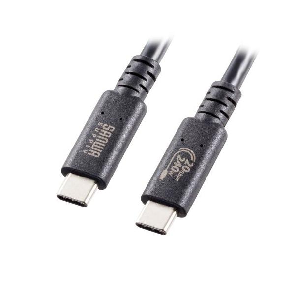 【USB Type-C USB20Gbps(USB4 Gen2x2)対応ケーブル 2m ブラック PD240W対応 USB認証取得品】 検索キーワード:サンワサプライ|SANWA SUPPLY ケーブル|USBケーブル メーカー型番:KU-...